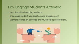 Dos and Don’ts of Modern Teaching and Best practice for Effective ...