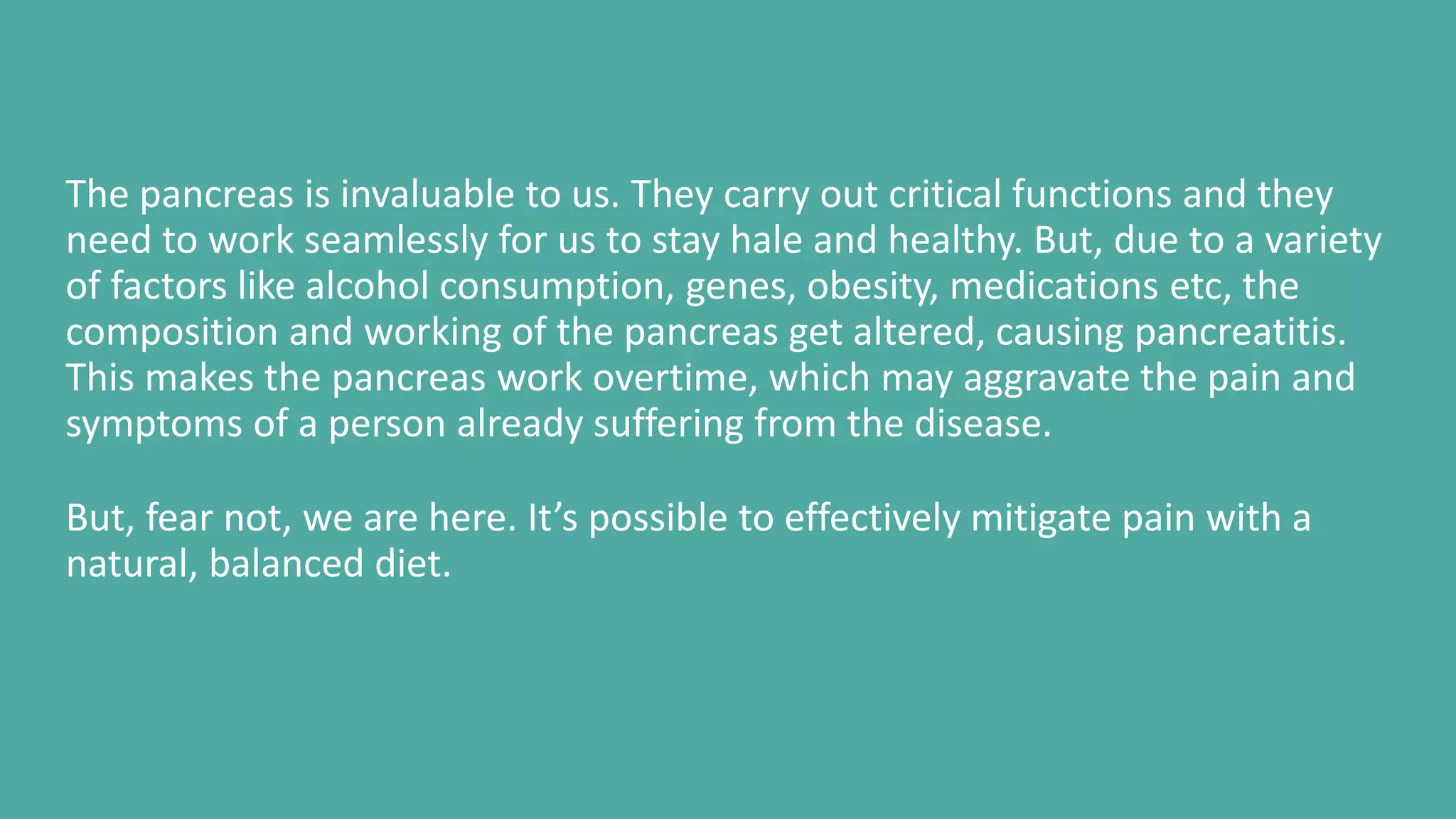 Do’s and Don’ts of Pancreatitis Diet | PPTX | Digestive Disorders ...
