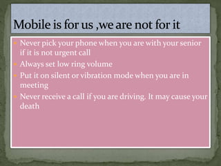 Dos and don’ts of smartphones | PPTX