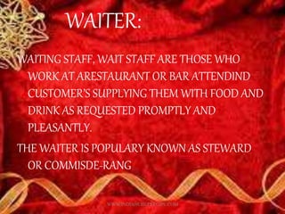 DO'S AND DON'TS OF A WAITER | PPTX