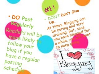 Do’S And Donts On Blogging | PPTX | Internet | Computing