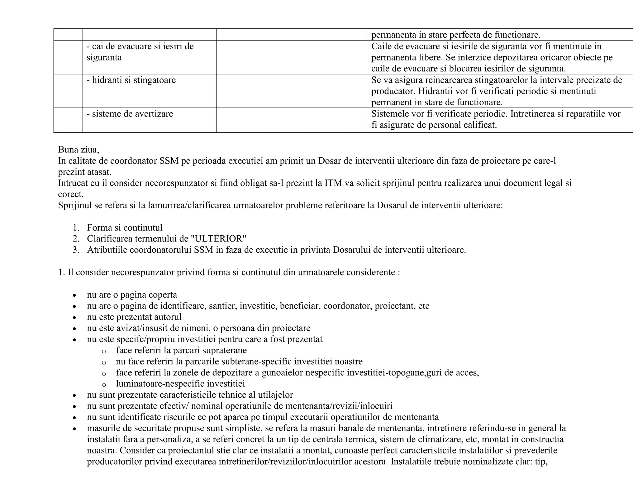 DOSAR INTERVENTII ULTERIOARE CONF. HG 300/2006 | DOC