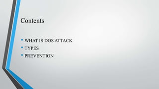 Dos attack | PPTX