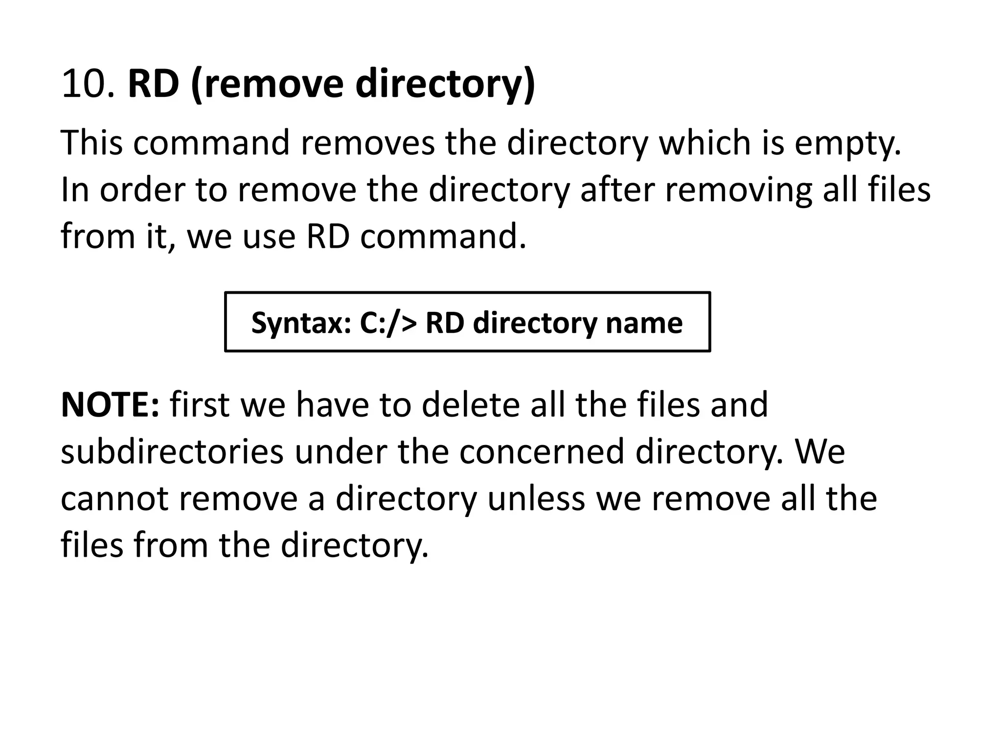 DOS commands | PPTX