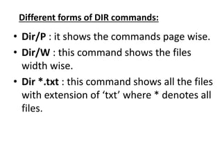 DOS commands | PPTX