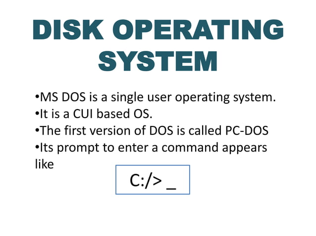 DOS commands | PPTX