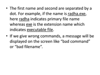 DOS commands | PPTX
