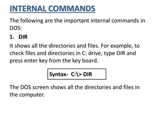 DOS commands | PPTX