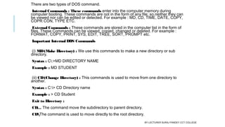 Dos commands new | PPT