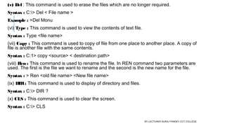 Dos commands new | PPT