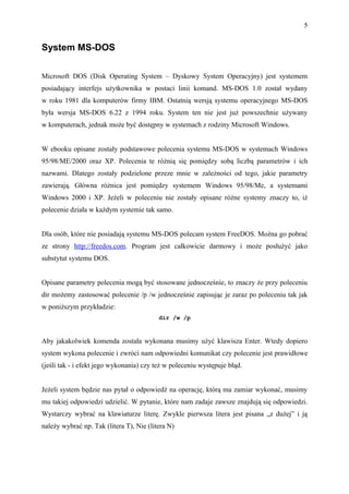 DOS dla opornych | PDF