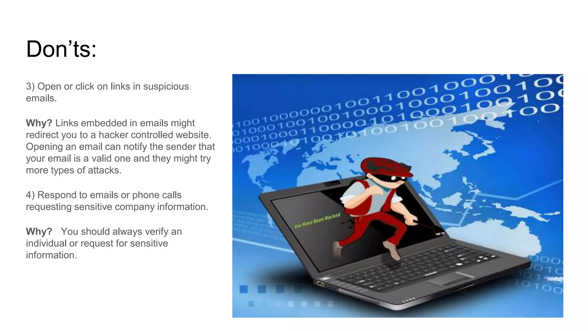 Do’s & don’ts of computer security rough | PPTX | Internet Safety ...