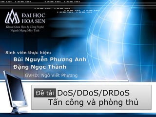 DoS - DDoS - DRDoS | PDF