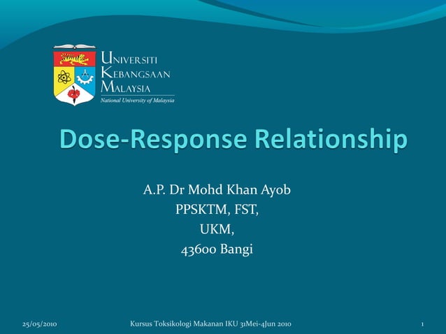 Dose response relationship | PPT