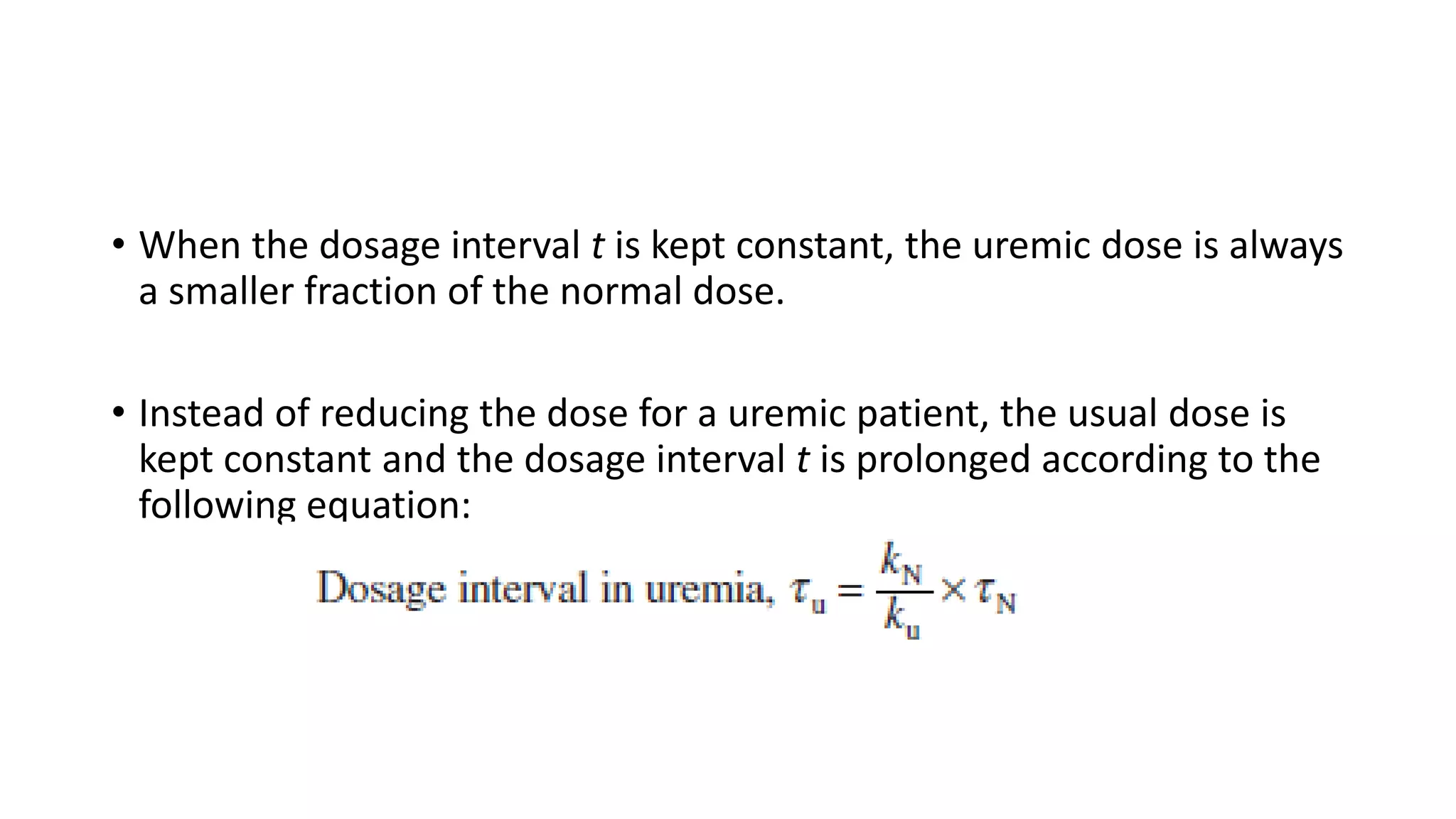 Dose adjustment in renal disease | PDF