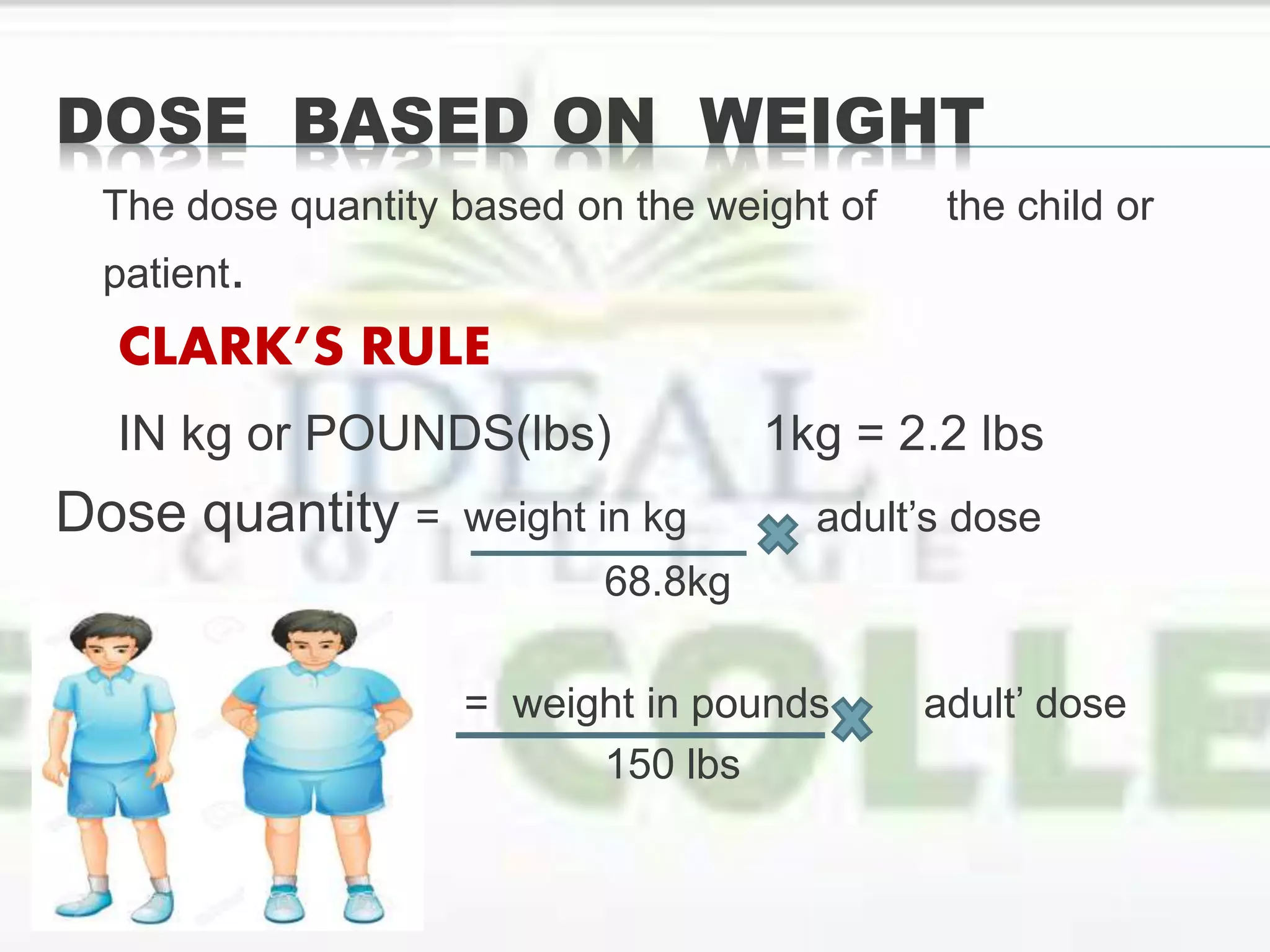 Dose calculation | PPTX