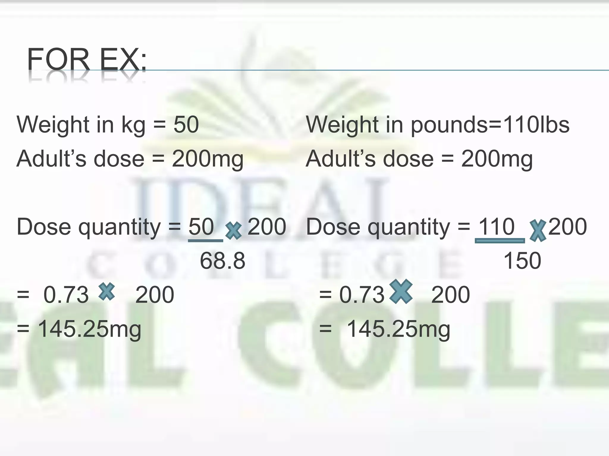 Dose calculation | PPTX