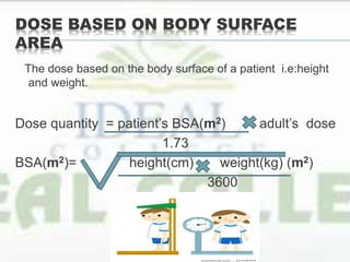 Dose calculation | PPTX