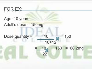 Dose calculation | PPTX