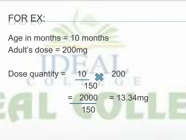 Dose calculation | PPTX