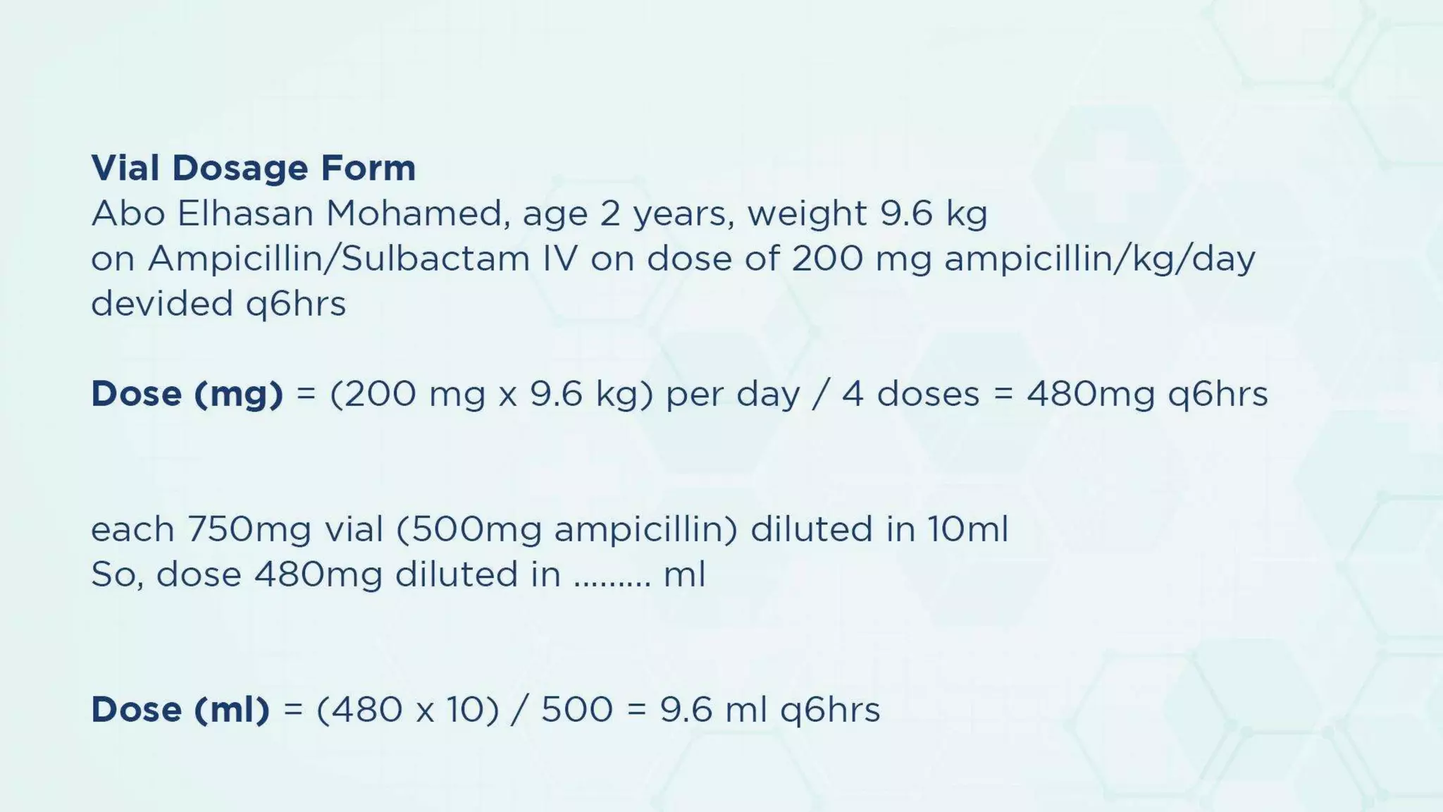 Dose Calculations | PPT