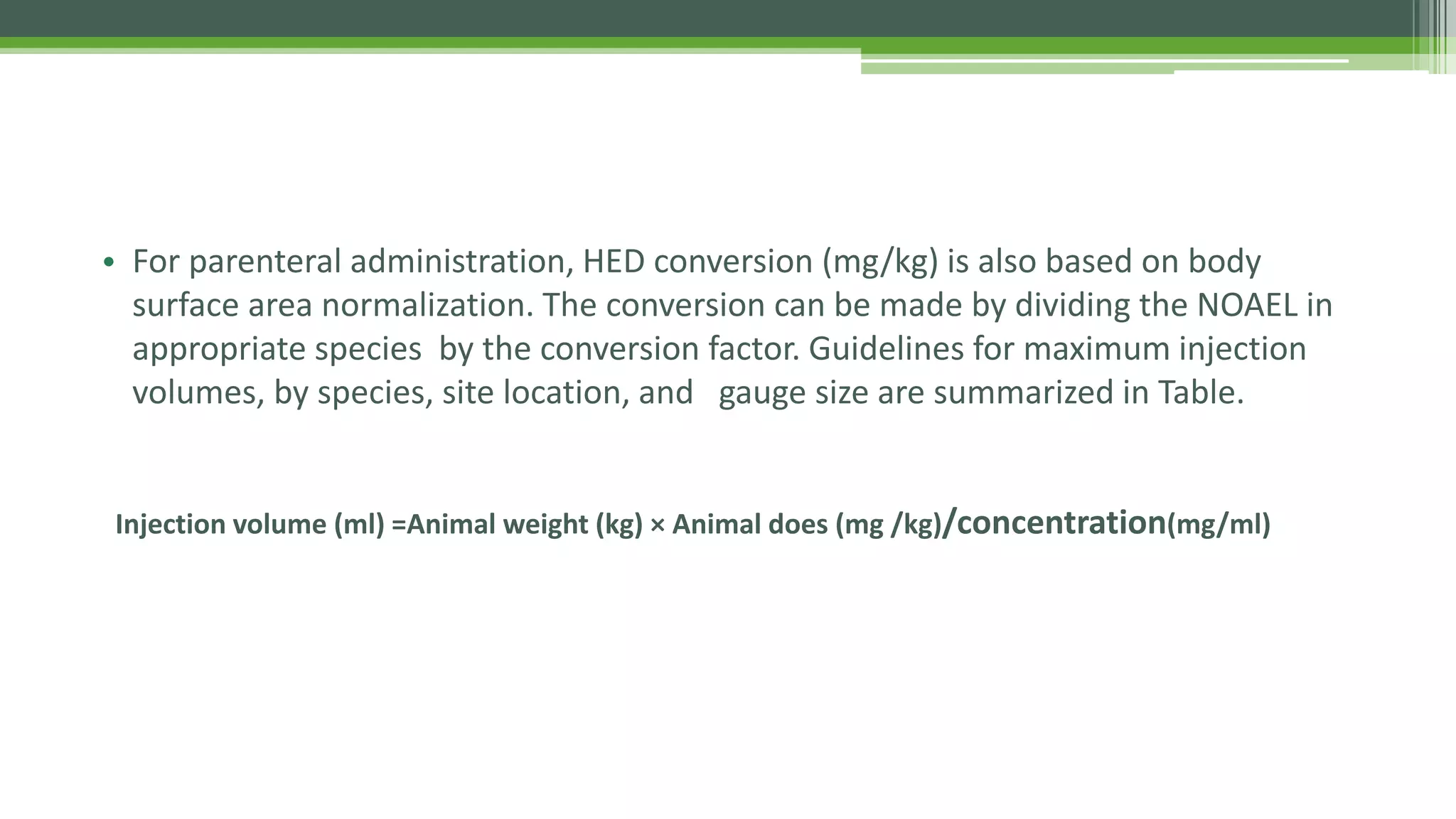 Dose conversion from animal to human | PPTX