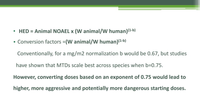 Dose conversion from animal to human | PPTX