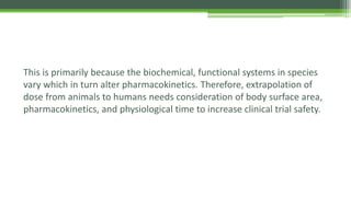 Dose conversion from animal to human | PPTX