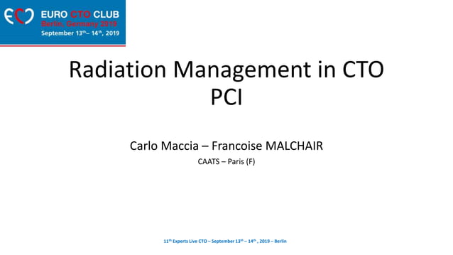 Radiation management in CTO PCI | PPTX