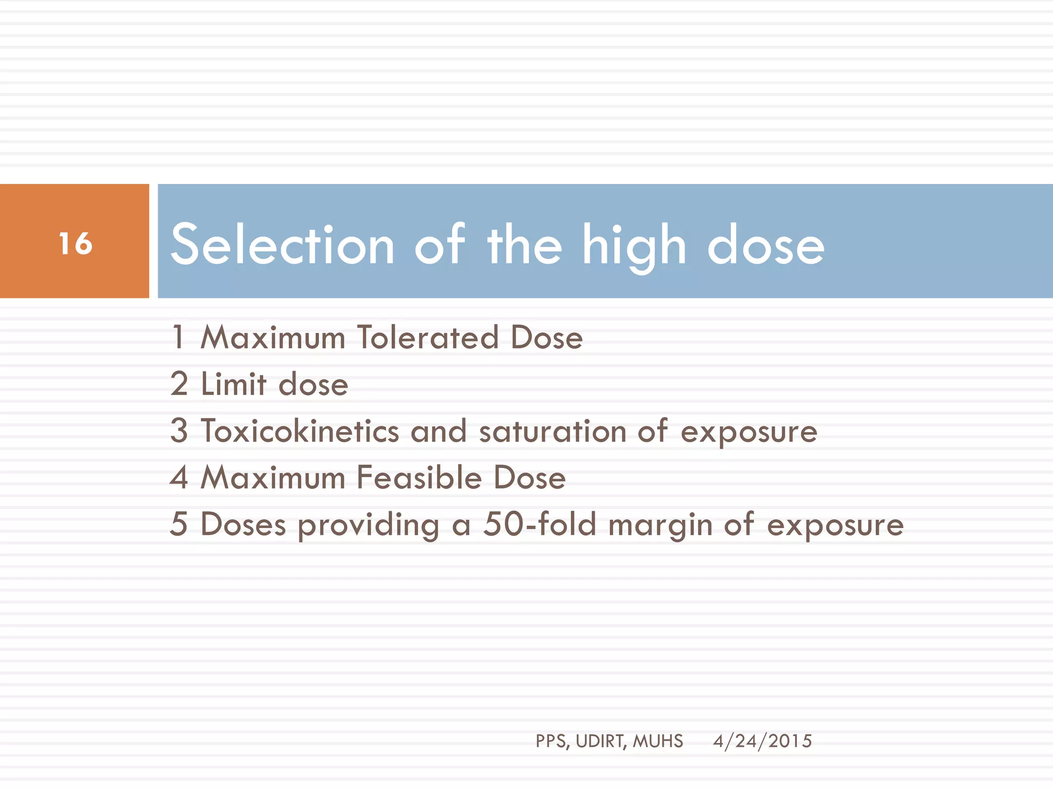 Dose selection | PDF
