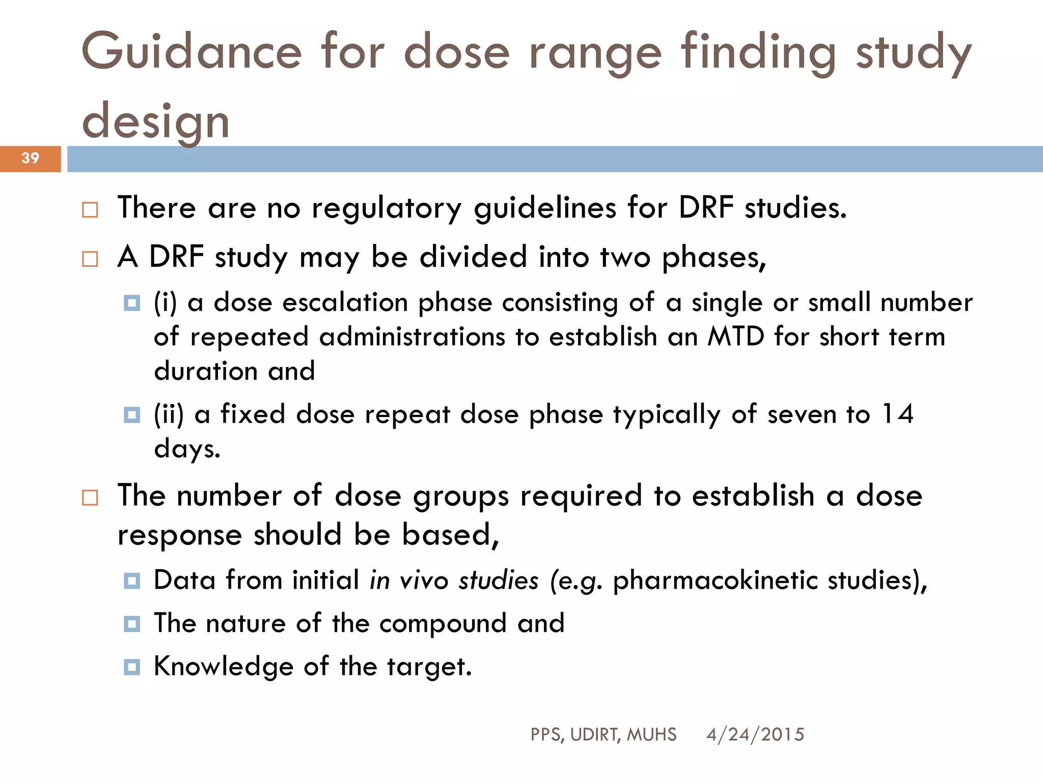 Dose selection | PDF