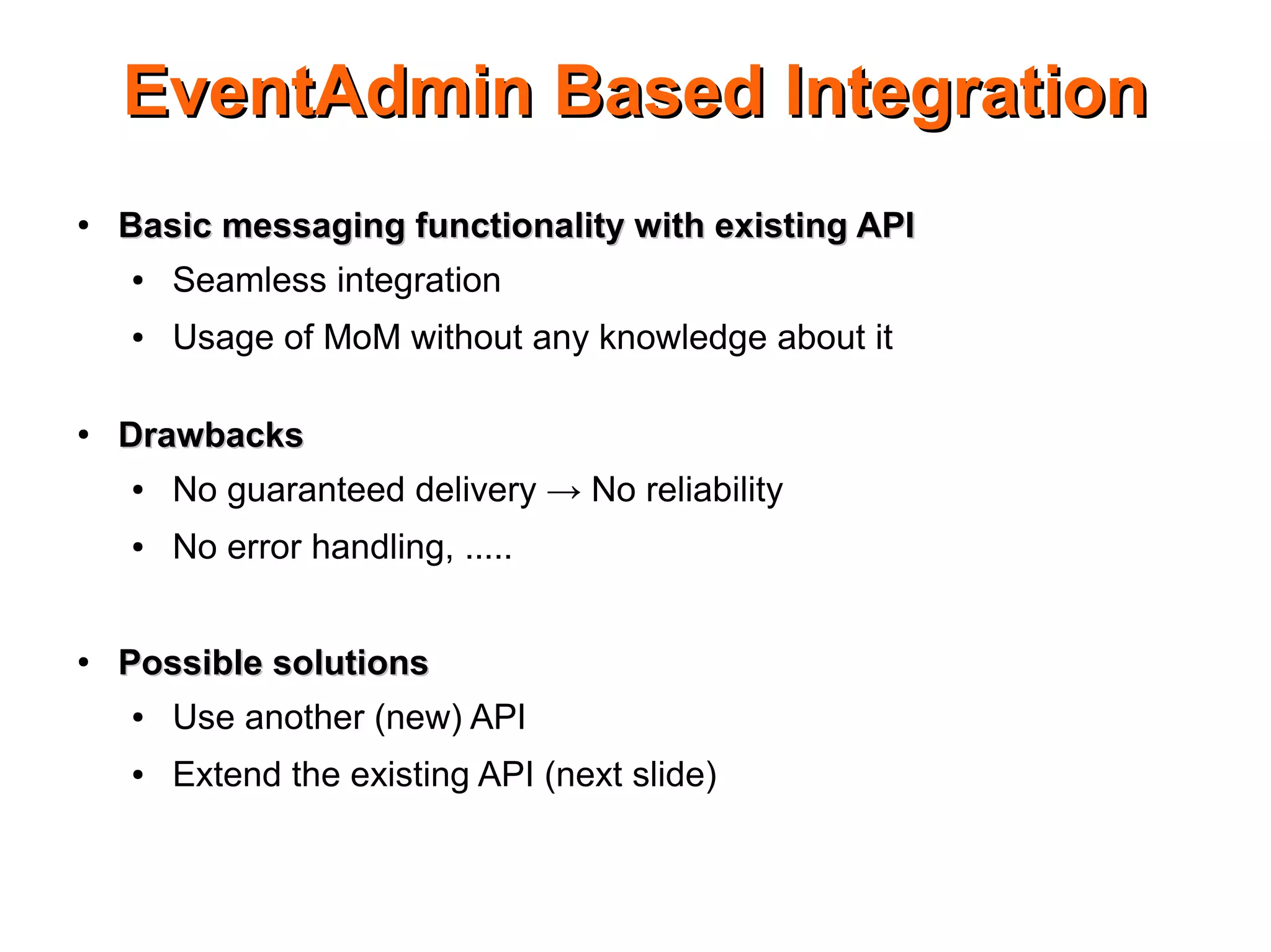 Distributed Services - OSGi 4.2 and possible future enhancements | PPT