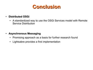 Distributed Services - OSGi 4.2 and possible future enhancements | PPT