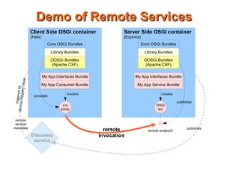 Distributed Services - OSGi 4.2 and possible future enhancements | PDF