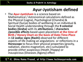 Dosha prakruti in astrology | PPTX