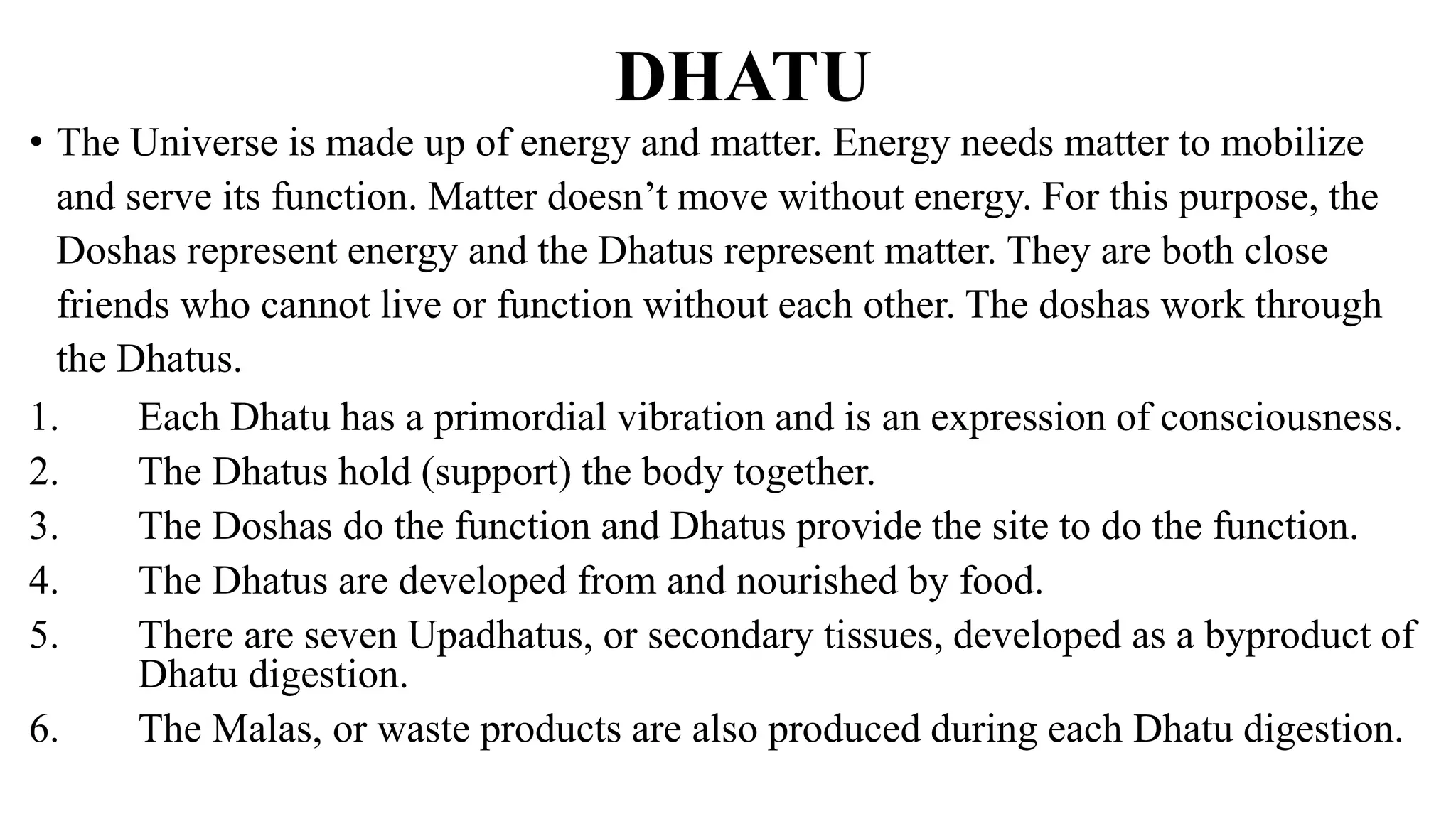 Dosha dhatu mala | PPTX