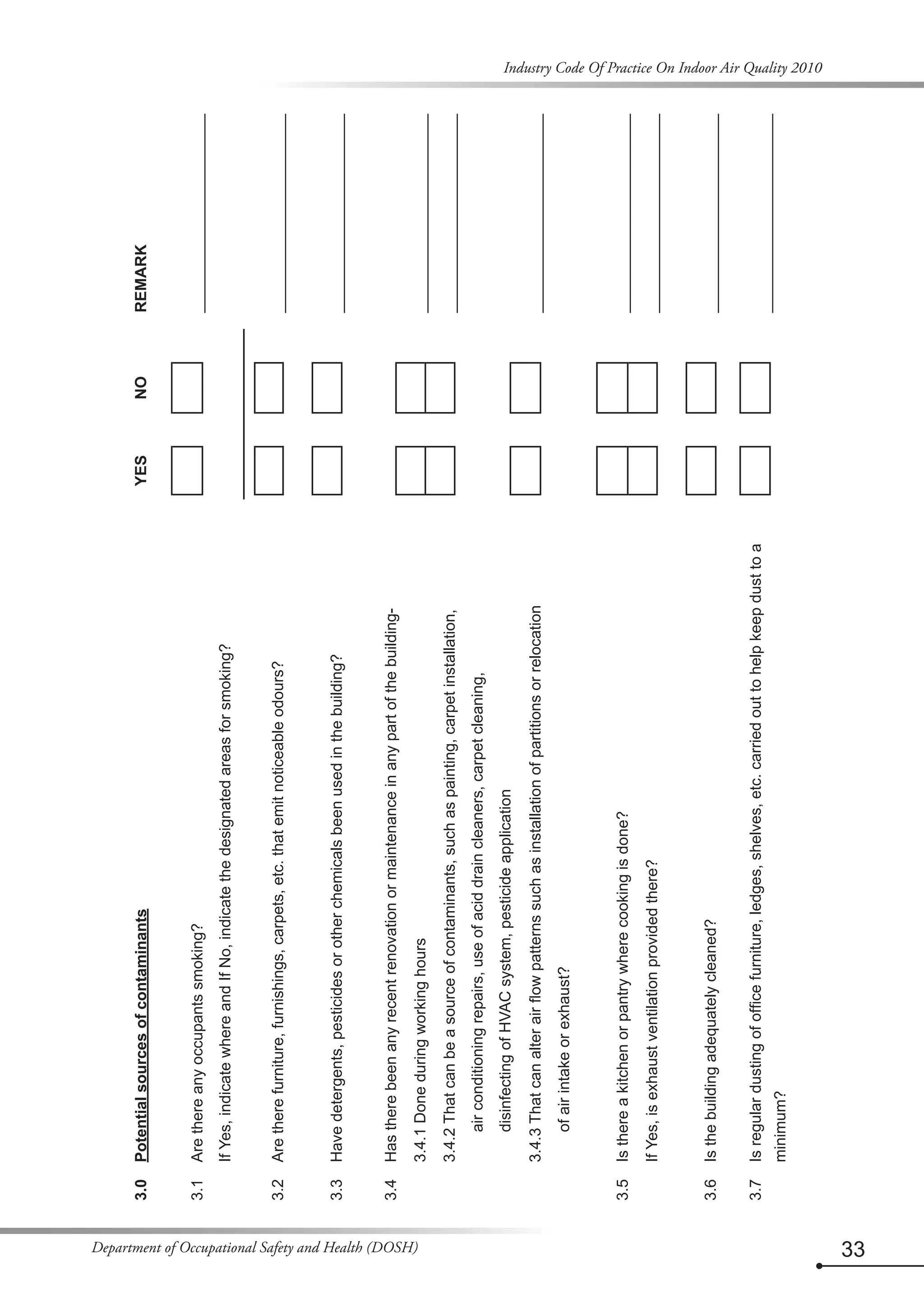 Industry Code of Practice ob Indoor Air Quality 2010 (DOSH MALAYSIA) | PDF