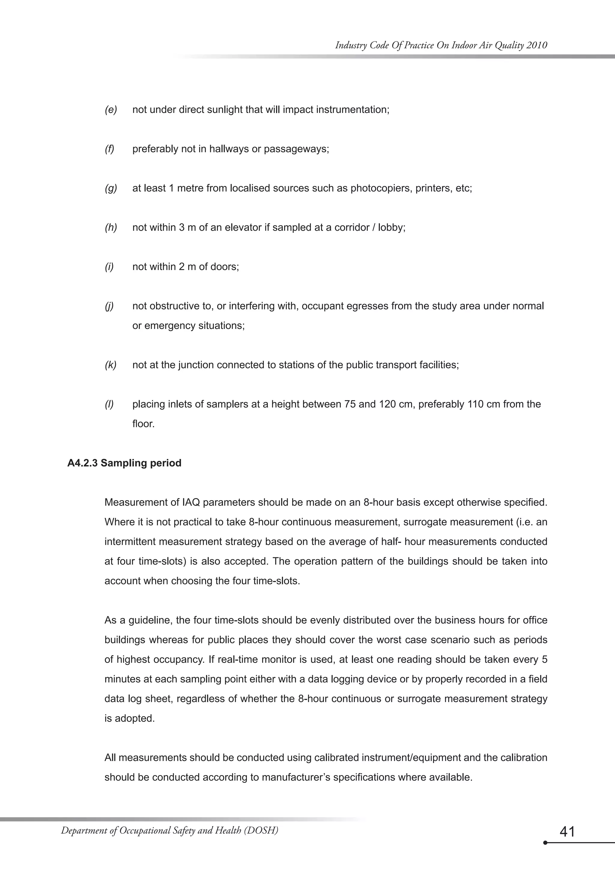 Industry Code of Practice ob Indoor Air Quality 2010 (DOSH MALAYSIA) | PDF