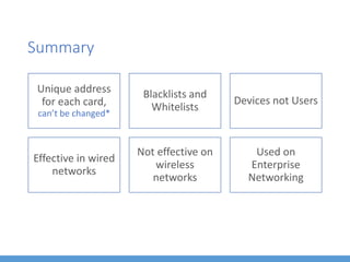 Mac Filtering | PPTX