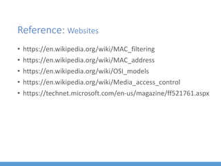 Mac Filtering | PPTX