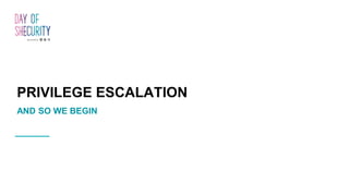 Introduction to Linux Privilege Escalation Methods | PPT