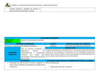 DOSIFICACIÓN DE CÍRCULOS DE LECTURA TELESECUNDARIA 1°.docx
