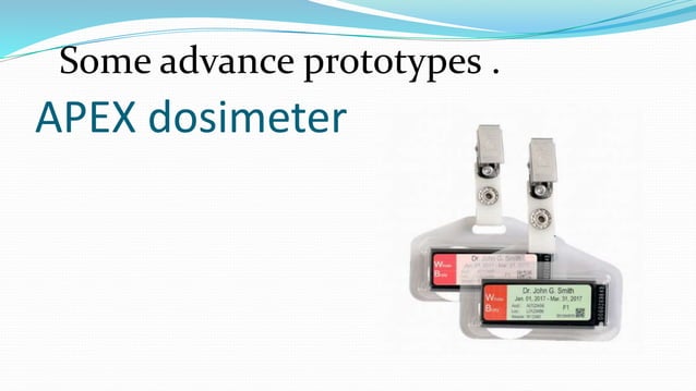 Dosimeter advancements | PPTX