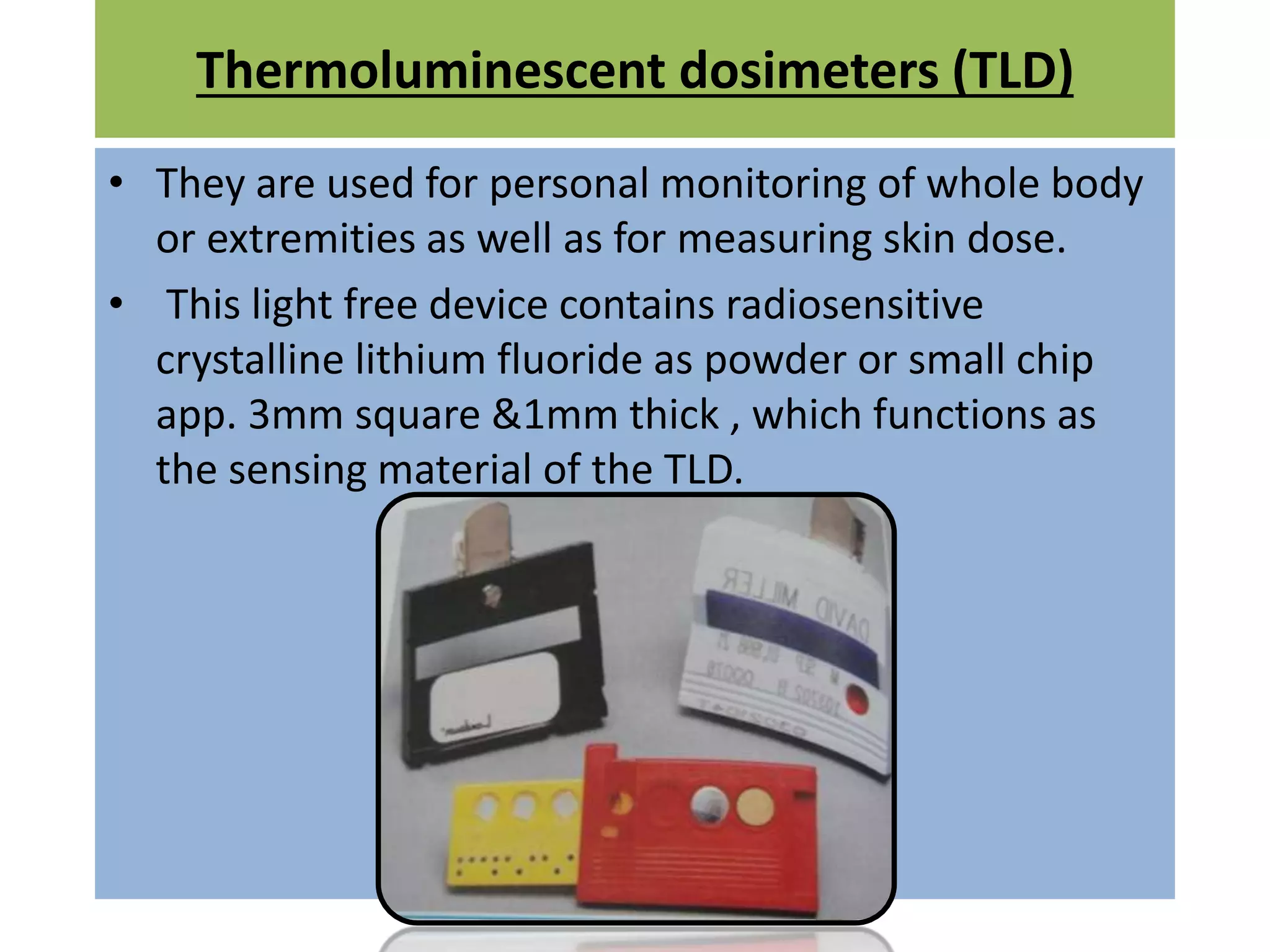 DOSIMETERS.pptx | Medical Tests | Medical Health