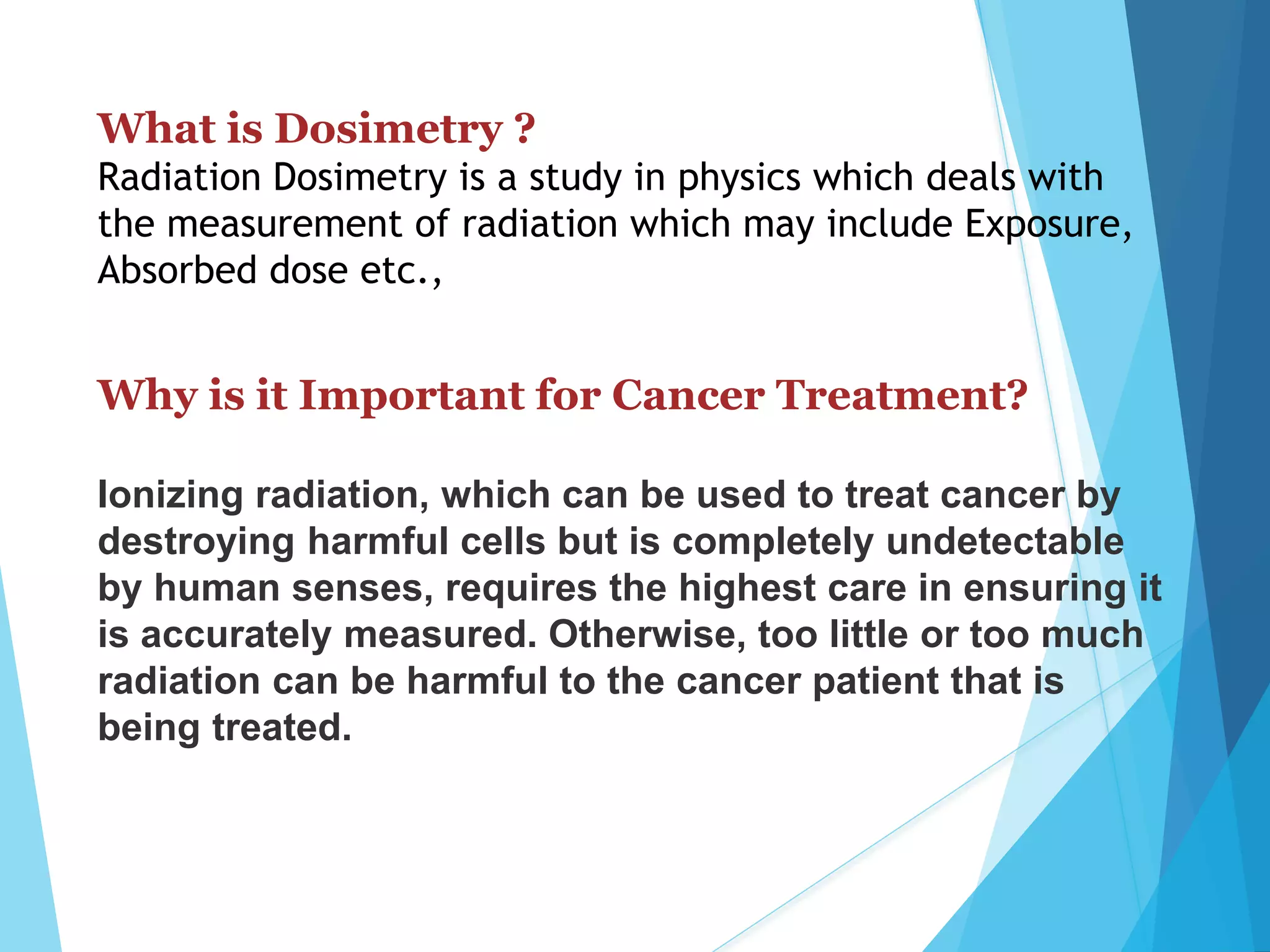 Dosimetry | PPTX