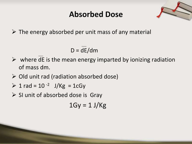 Dosimetry concepts and dosimeters | PPTX