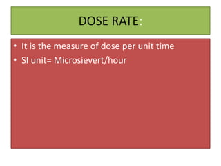 dosimetry pptx | PPTX