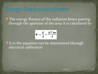 Dosimetry with calorimeter | PPT
