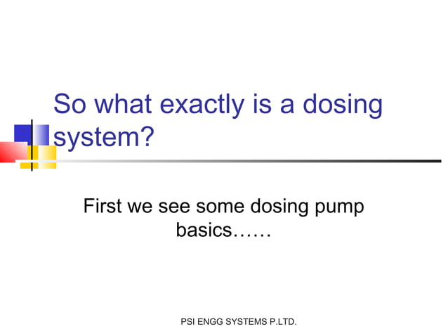 Dosing Presentation 2012 | PPT