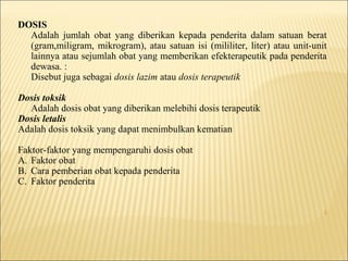Dosis farmasetika | PPT